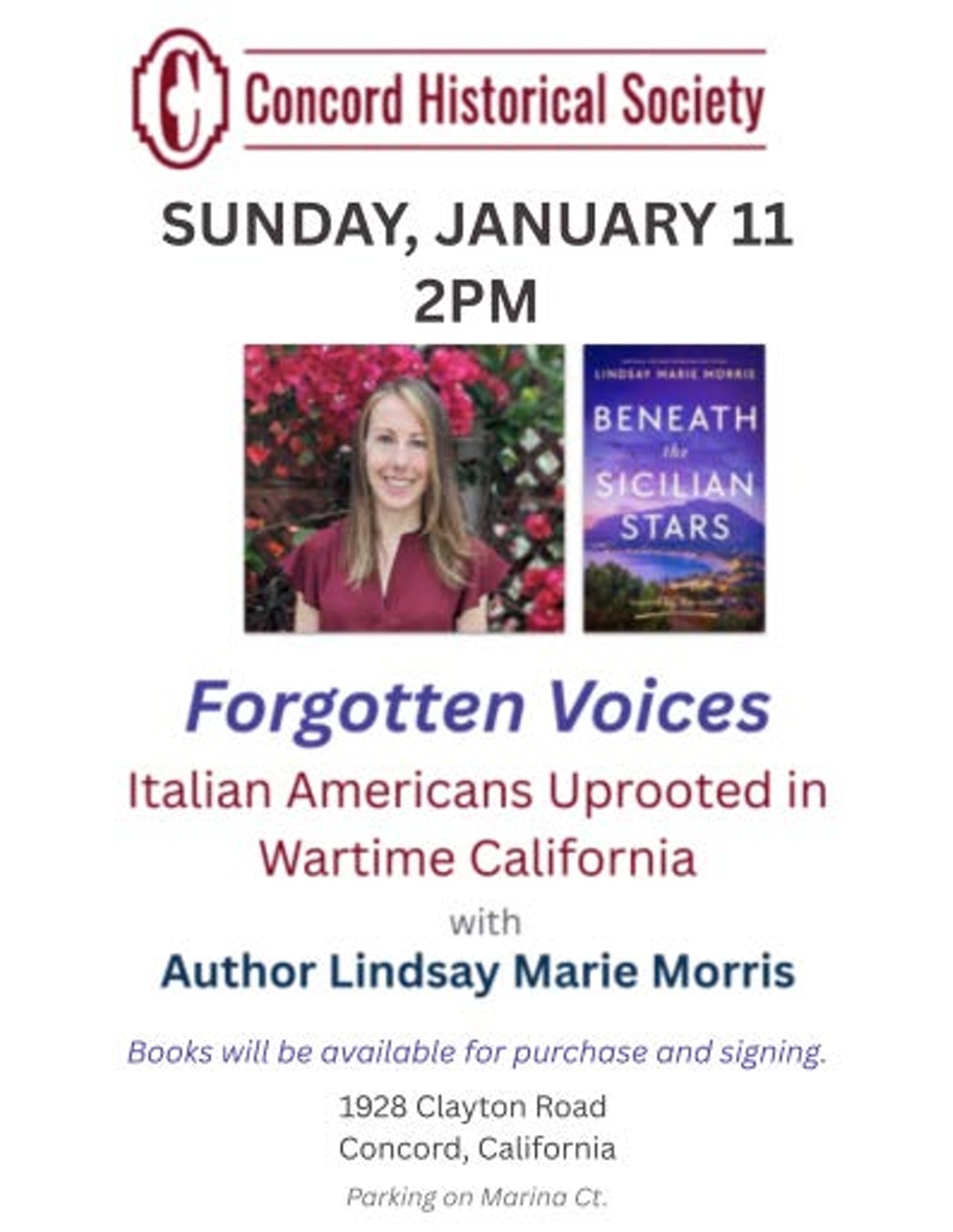 Speaker's Series in Concord - Lindsay Marie Morris - Visit the ...